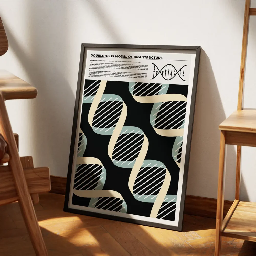 Double Helix Structure of DNA Print, Biology Wall Art | Science & Space ...