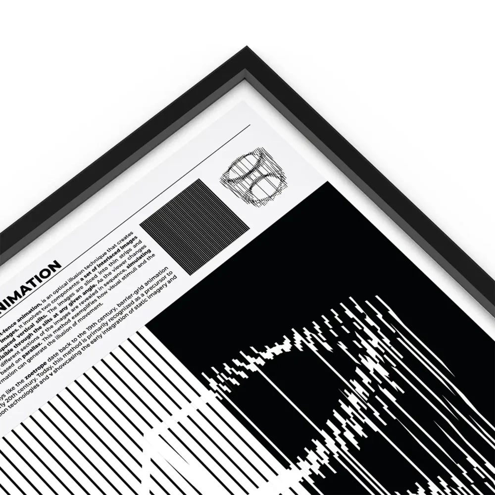 Barrier-Grid Animation Print, Optical Illusion Wall Art | Science ...