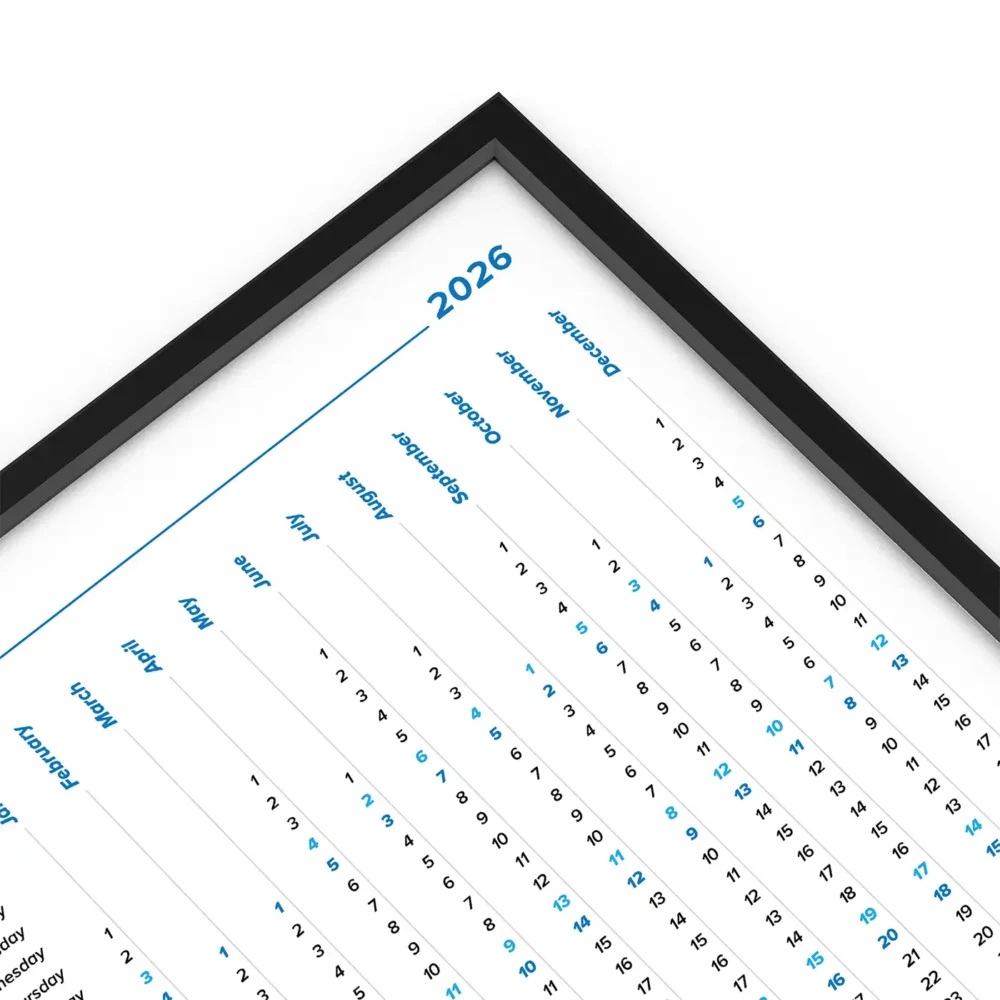 2026 Vertical Wall Calendar: Single Page Yearly Calendar Print in ...