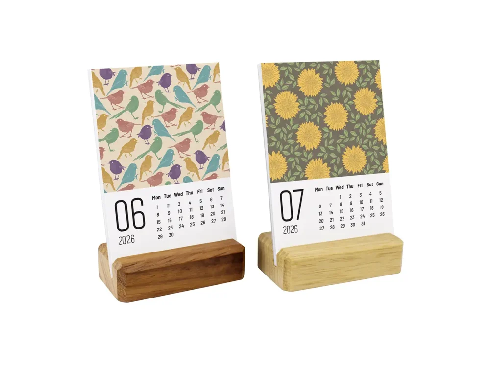 2026 Desk Calendar with Seasonal Textures – MeloPrints